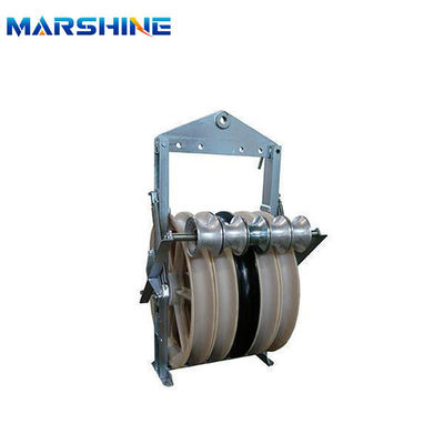 10kn Galvanised Five Wheels Conductor Pulleys Stringing Blocks For ...