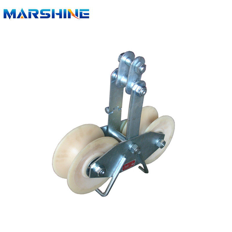 SHR-2.5 Nylon Wheel Wire Rope Tandem Sheave Stringing Pulley Block For ...