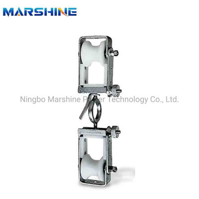 Aerial Cable Stringing Pulley Roller Wire Rope Sheave Alloy Material